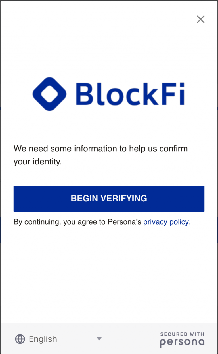BlockFi Step-by-Step Account Setup
